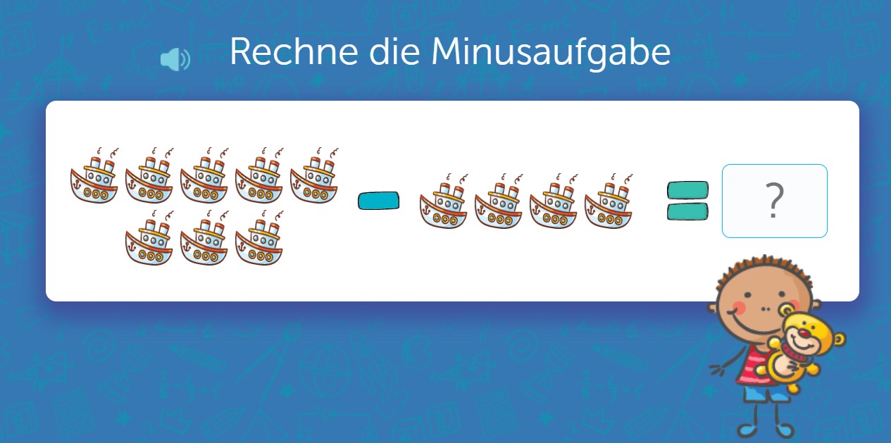 Minusaufgaben mit Bildern | Subtraktion in der Grundschule | Schlaumik.de