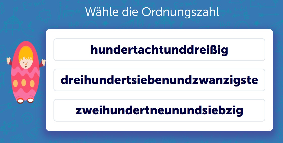 Ordnungszahlen erkennen – Deutsch lernen mit Schlaumik.de