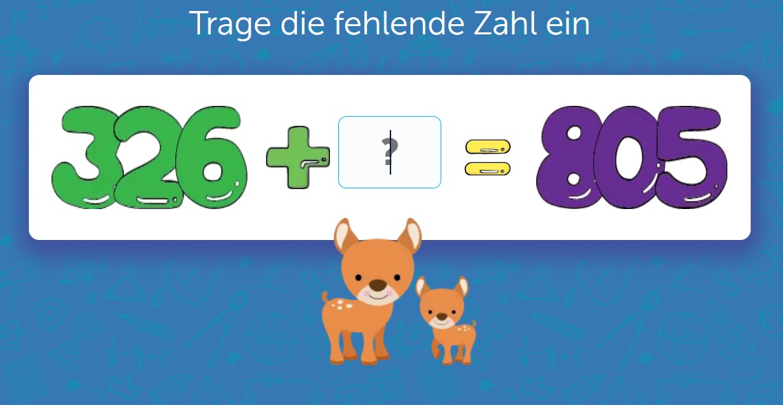 Fehlende Zahl berechnen | Schlaumik.de