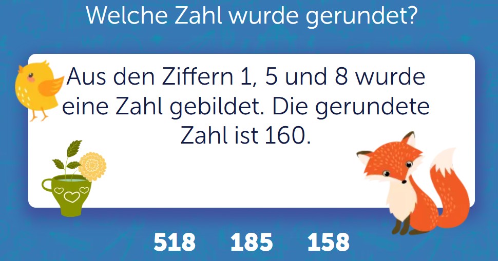 Gerundete Zahl finden – Runden üben | Schlaumik.de