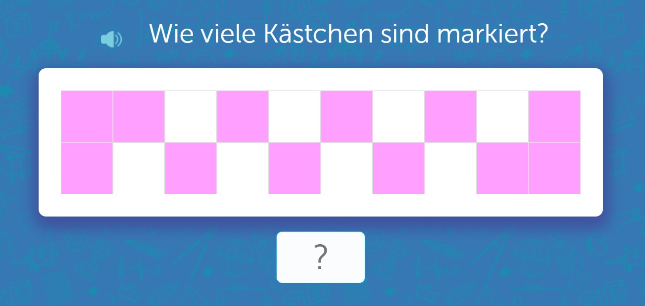 Gefärbte Kästchen zählen bis 20 – Struktur, Ziffern und Konzentration ...